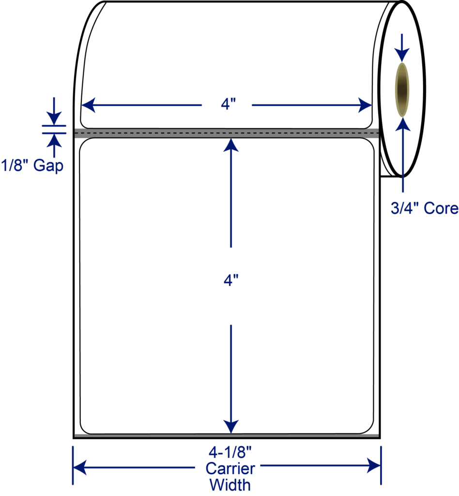 4" x 6" FL Yellow Thermal Transfer Labels - Continental Datalabel
