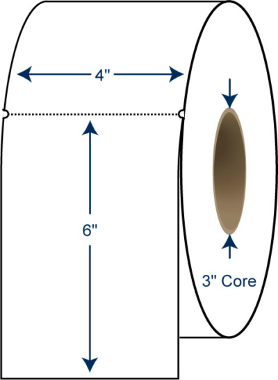 4" x 6" Thermal Transfer Tags - Continental Datalabel