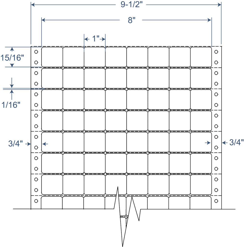 1" x 15/16" Pinfeed Price Marking Labels 8 Across - Continental Datalabel