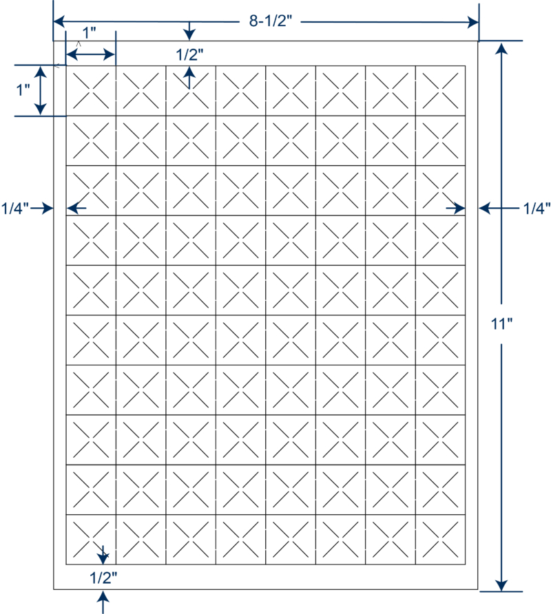 1" x 1" Laser/Inkjet Price Marking Labels With Taper Proof Slits (100 ...