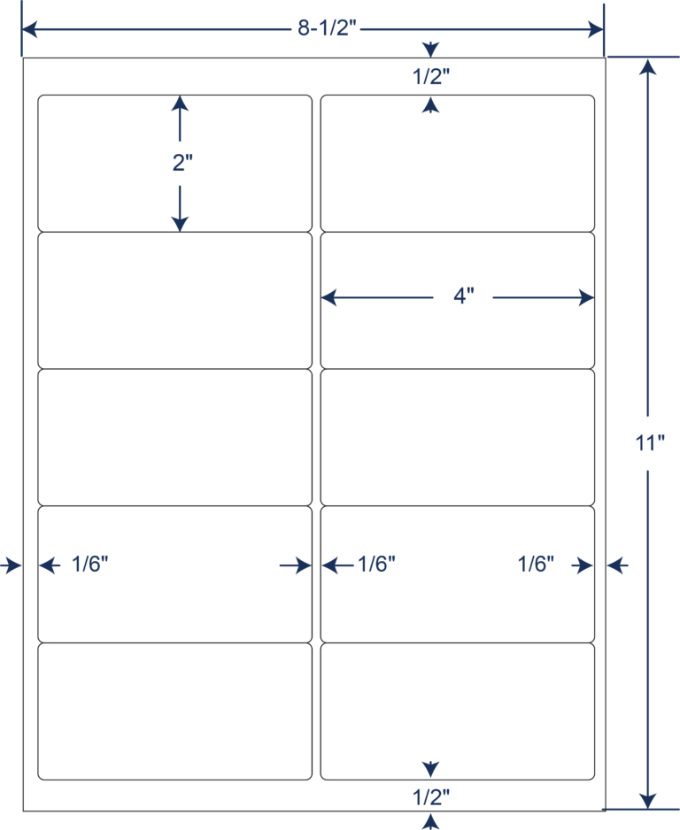 4" x 2" Laser/Inkjet Labels (100 Sheets) - Continental Datalabel
