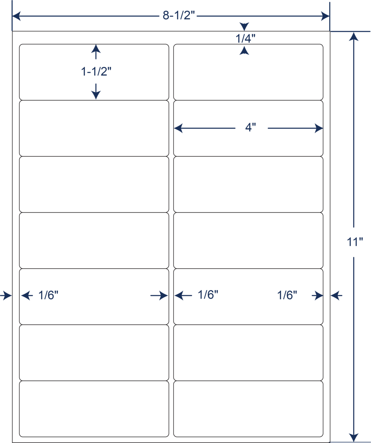 4" x 1-1/2" Laser/Inkjet Labels (100 Sheets) - Continental Datalabel
