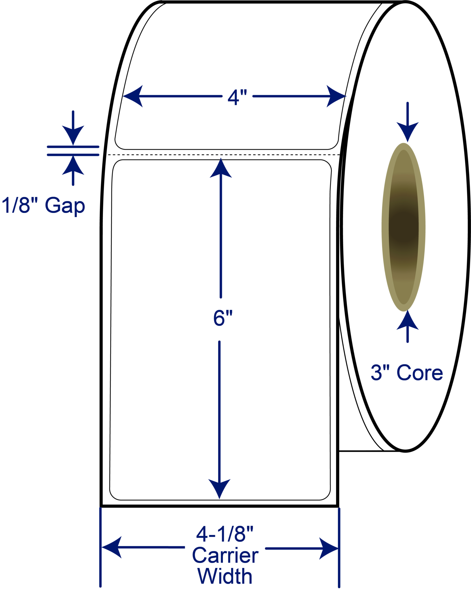 4" x 6" Direct Thermal Labels - Continental Datalabel