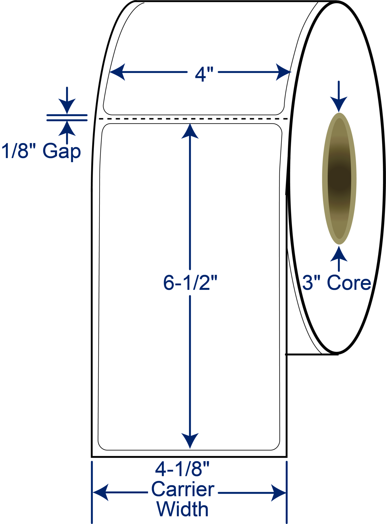 4" x 6-1/2" Direct Thermal Labels - Continental Datalabel