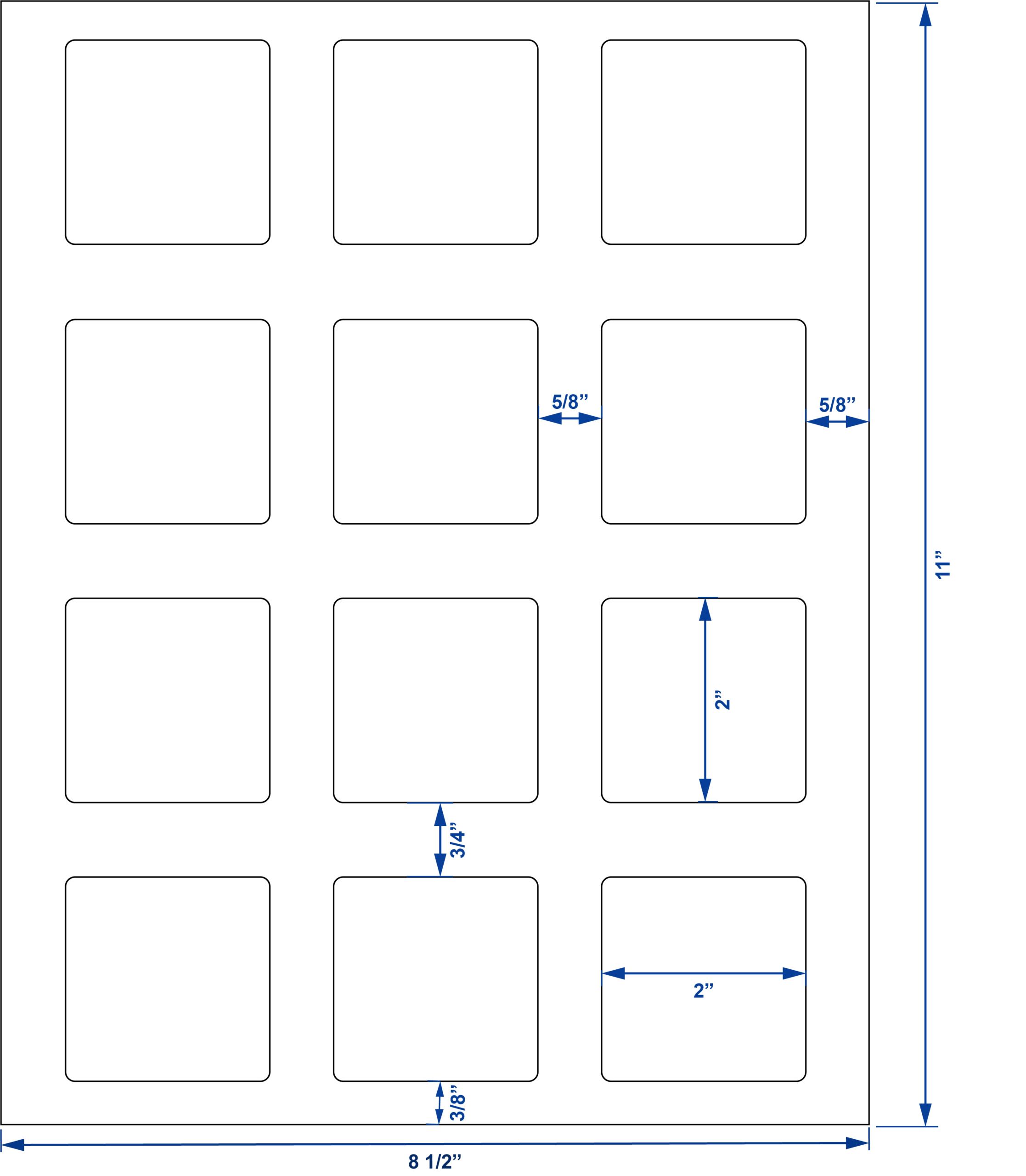 2" x 2" FabTab™ Sheeted Labels - Continental Datalabel
